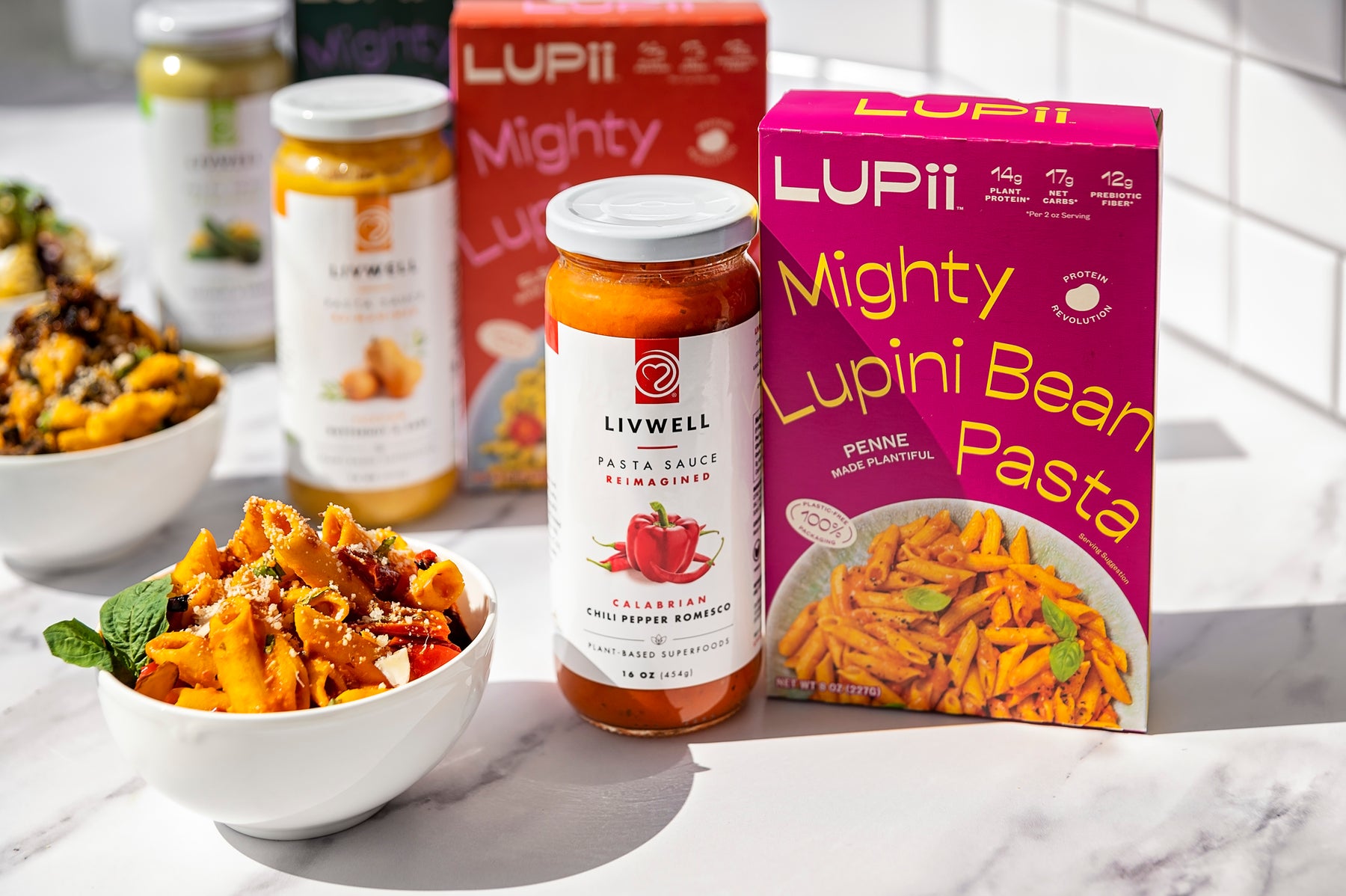 Creamy Romesco Sauce Pasta with Toasted Almonds - LIVWELL