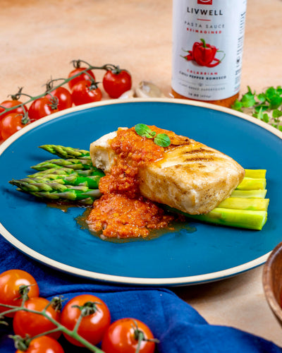 Romesco Sauce over Roasted Fish - LIVWELL